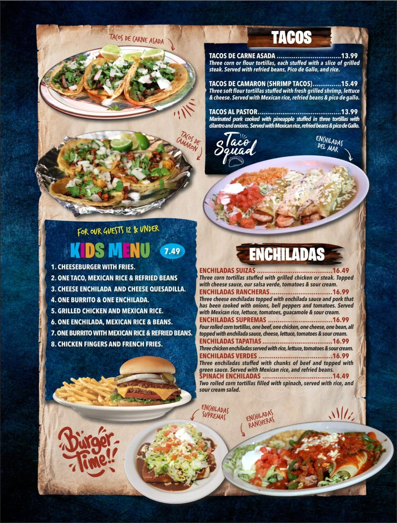 menu | Los Amigos