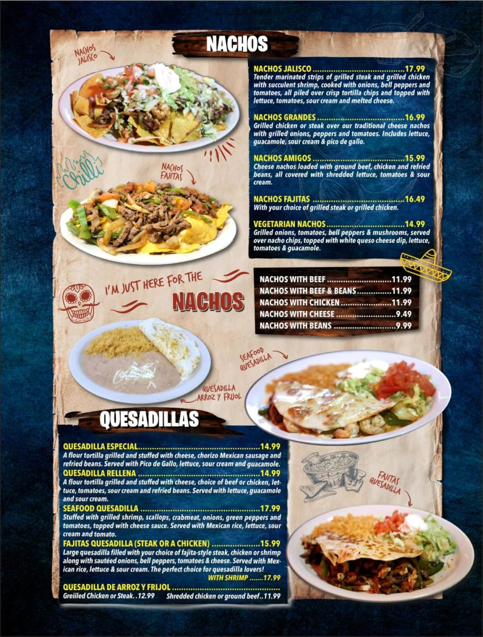 menu | Los Amigos