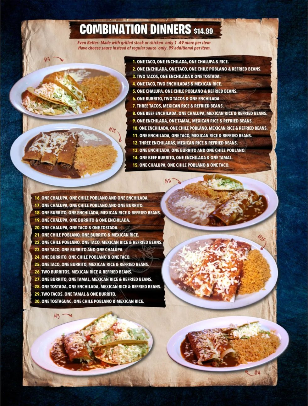 menu | Los Amigos