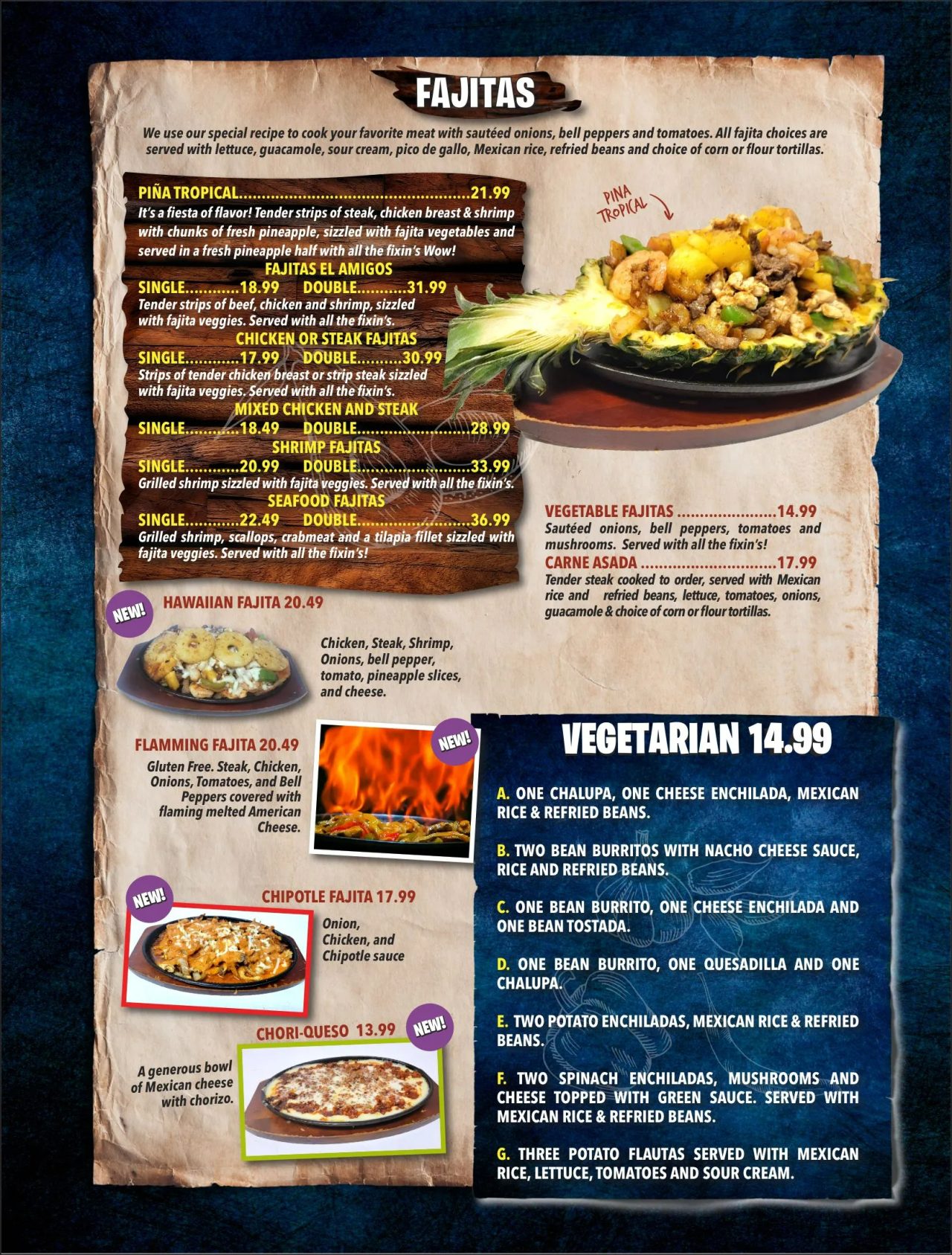 menu | Los Amigos