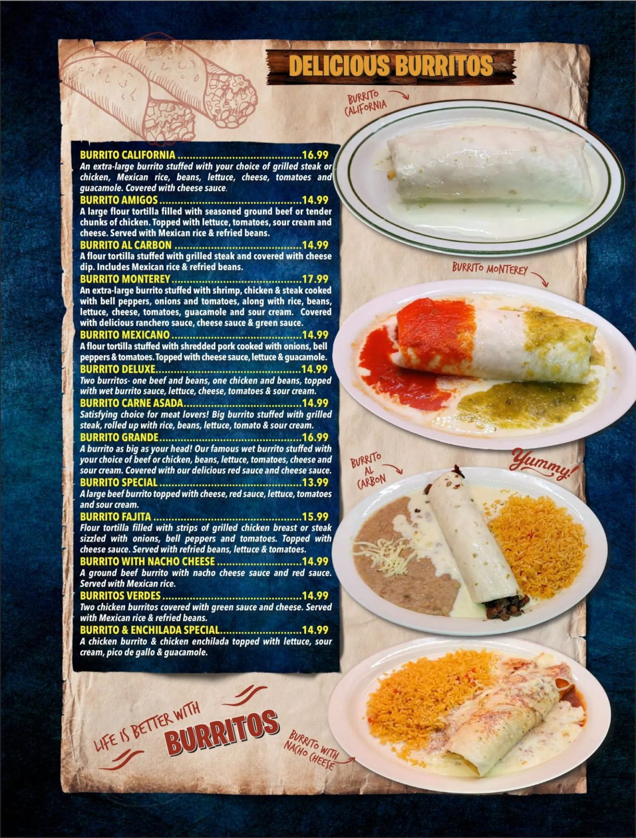 menu | Los Amigos